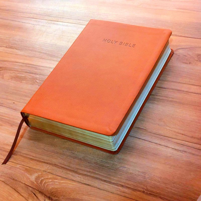 SUPER GIANT PRINT HOLY BIBLE King James Version KJV Leatherbound Red ...