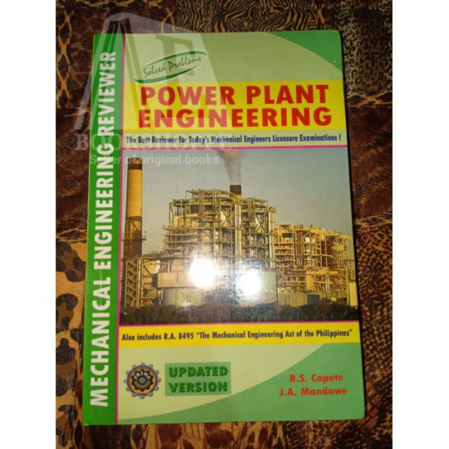 ┇AUTHENTIC SOLVED PROBLEMS POWER PLANT ENGINEERING UPDATED VERSION BY Capote&Mandawe | Shopee ...