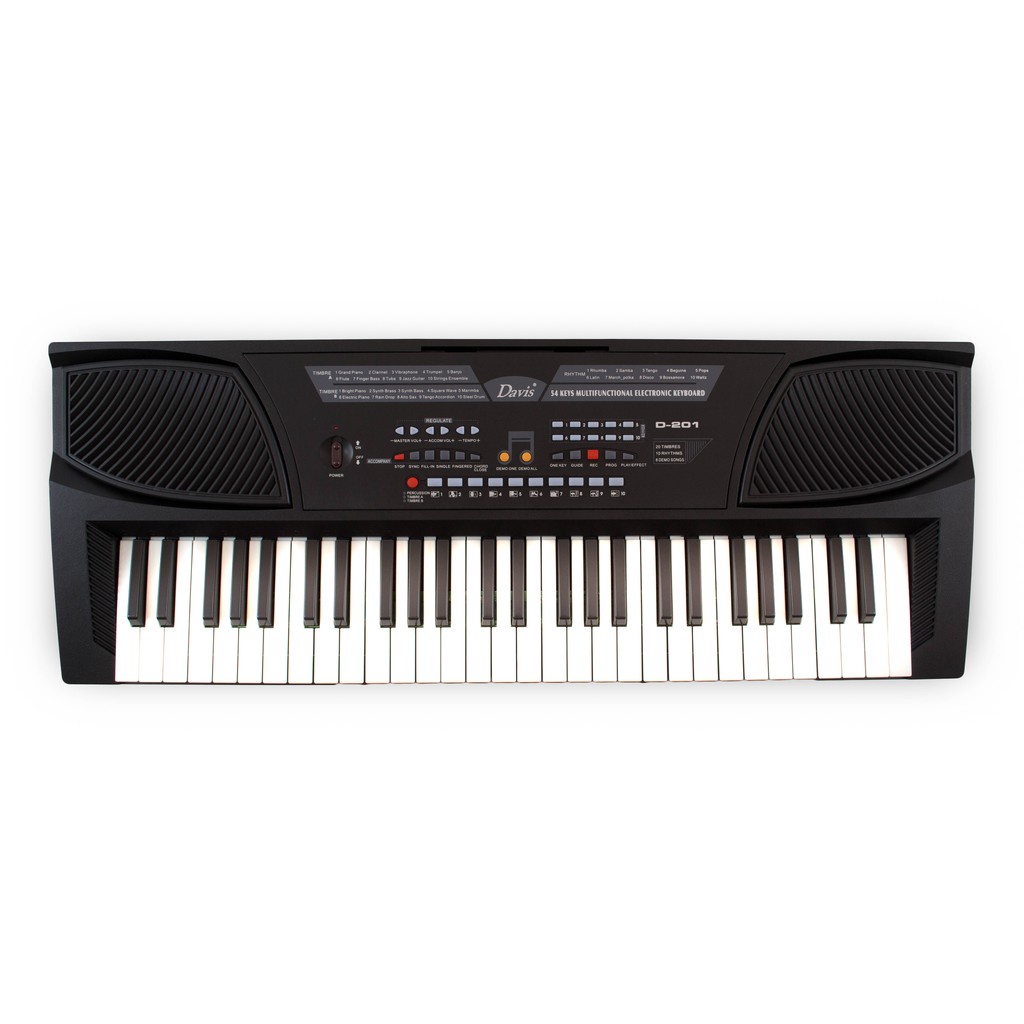 DAVIS Keyboard D-201（w/ songboook, adoptor, chord stand, and mic ...