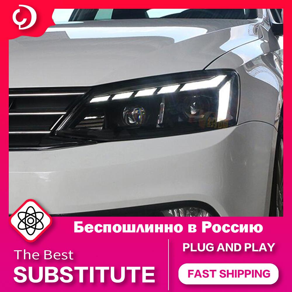Headlights for VW Jetta Mk6 2012-2018 LED DRL Foco for Headlamp Running ...