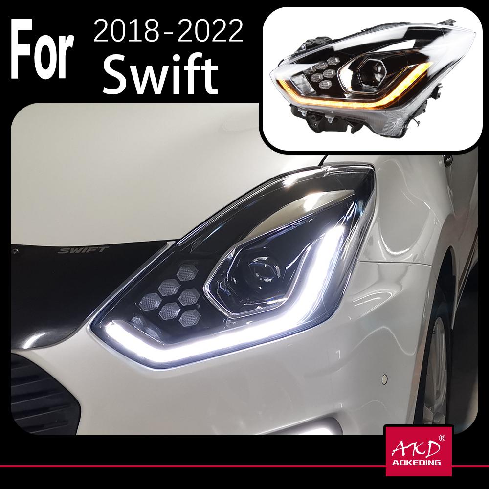 AKD Car Model Head Lamp for Suzuki Swift Headlights 2018-2022 Swift LED ...