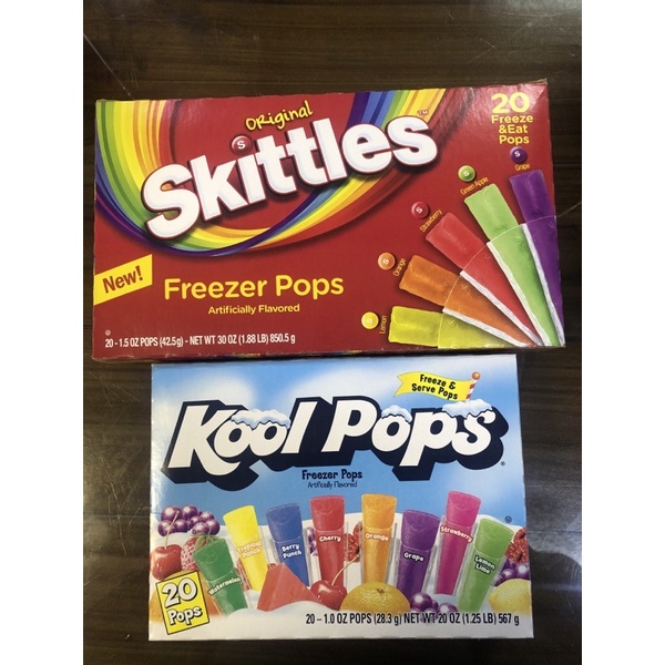 Kool Pops / Skittles Freezer Pops (20 pops) / Cocon Yogo Ice (10 pops ...