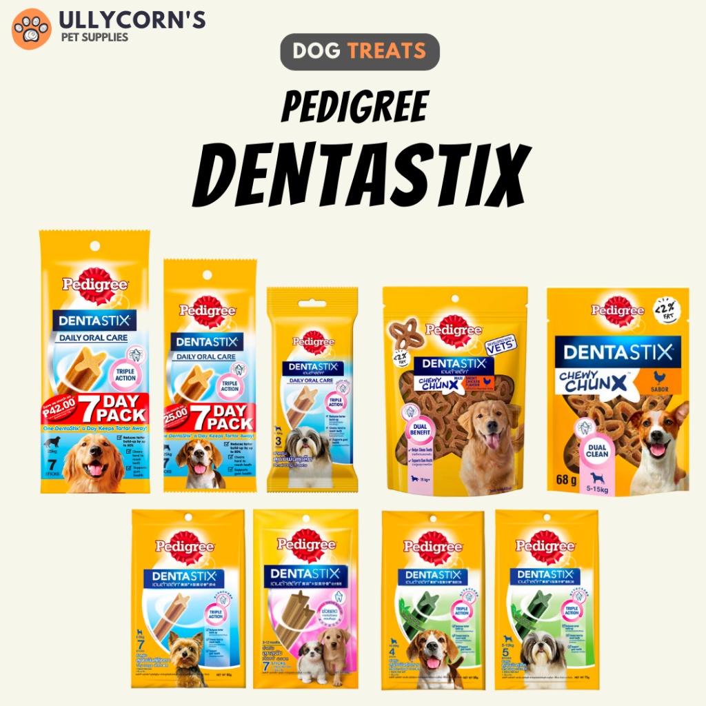 Pedigree Dentastix Original, Chewy Chunks, Green Tea Dog Treats ...