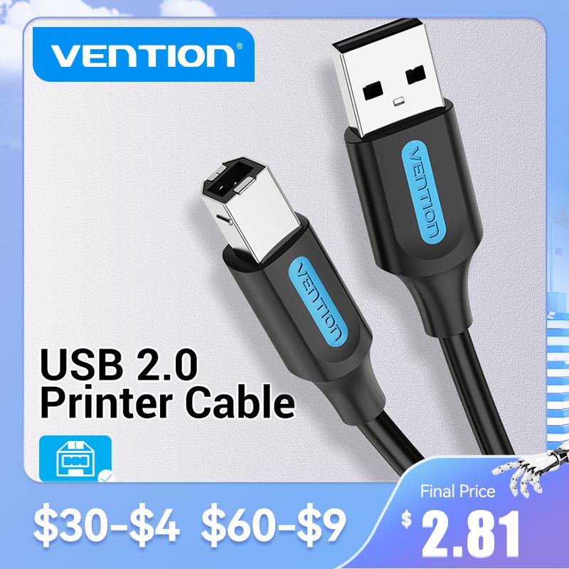 Vention USB Printer Cable USB 2.0 Type A Male To B Male Sync Data ...