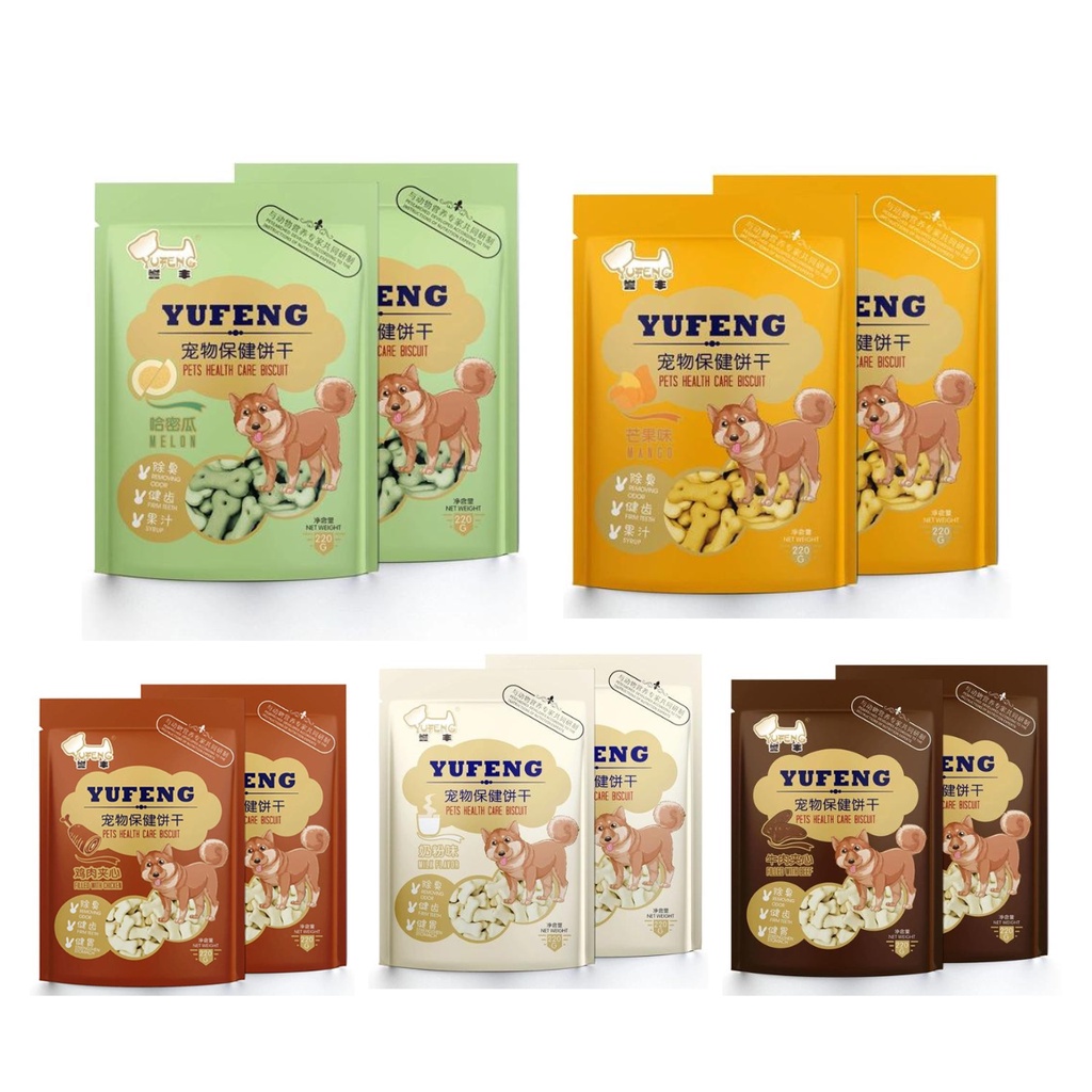 ⊕ 220g Yufeng Pet Biscuit Dog Treat Dog Snack Dog Biscuit | Shopee ...