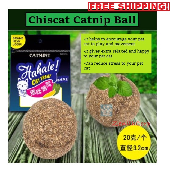 Chiscat catnip ball 20g/pc pet catnip toy | Shopee Philippines