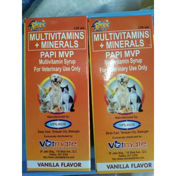 PAPI MVP Multivitamins Vanilla Flavor ( for Dogs, Cats, Hamster ...