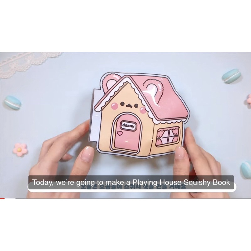 DIY Playhouse Paper Squishy Quiet Book Craft (Laminated Pages ...