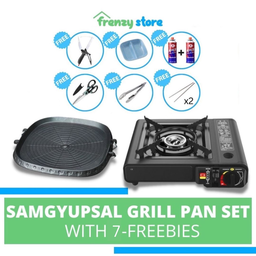 ☸FRENZY STORE SAMGYUPSAL GRILL PAN SET, SANGYUPSAL GRILL PAN SET ...