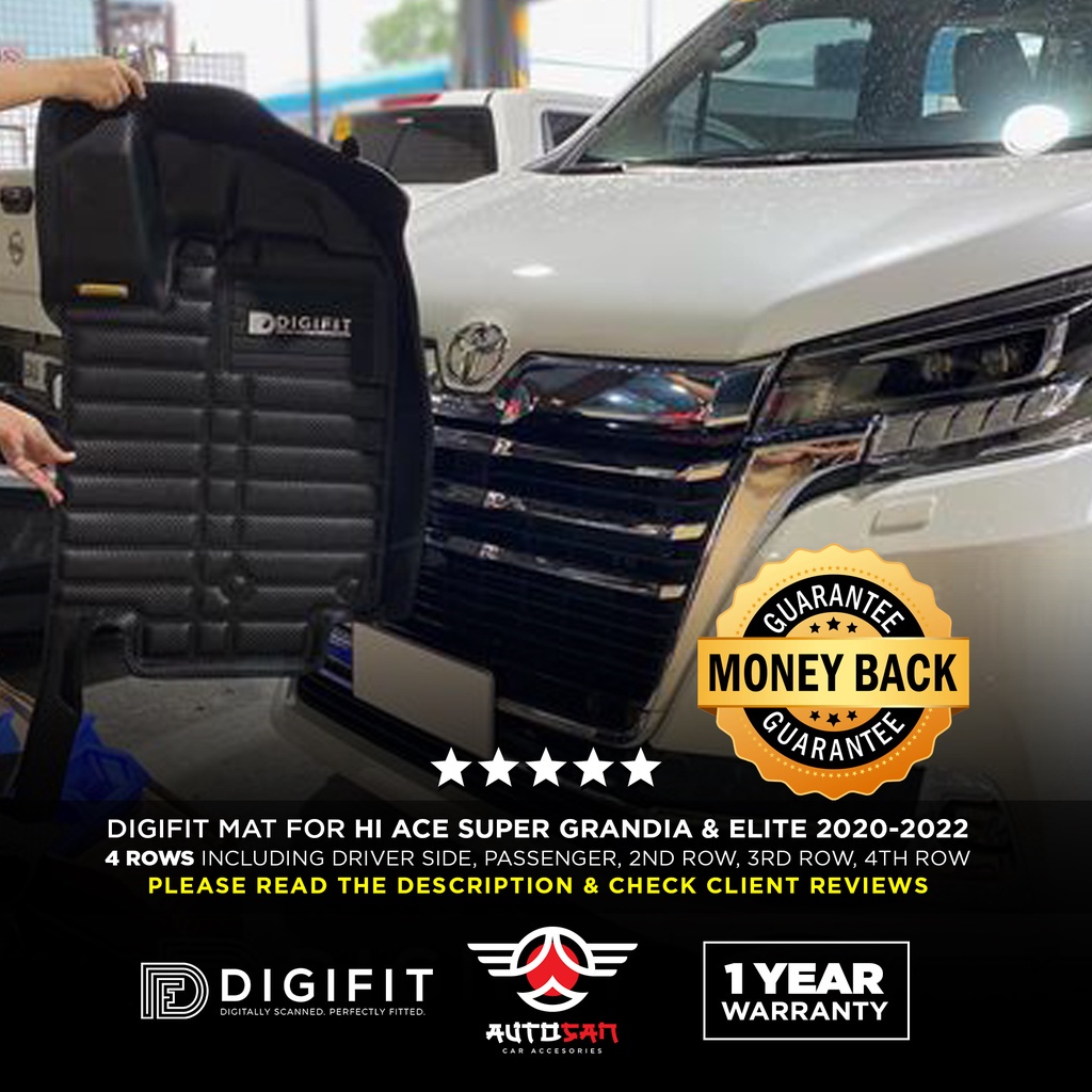 Toyota HI ACE Super Grandia & Elite 2020-2023 (4 Rows) DIGIFIT Premium ...