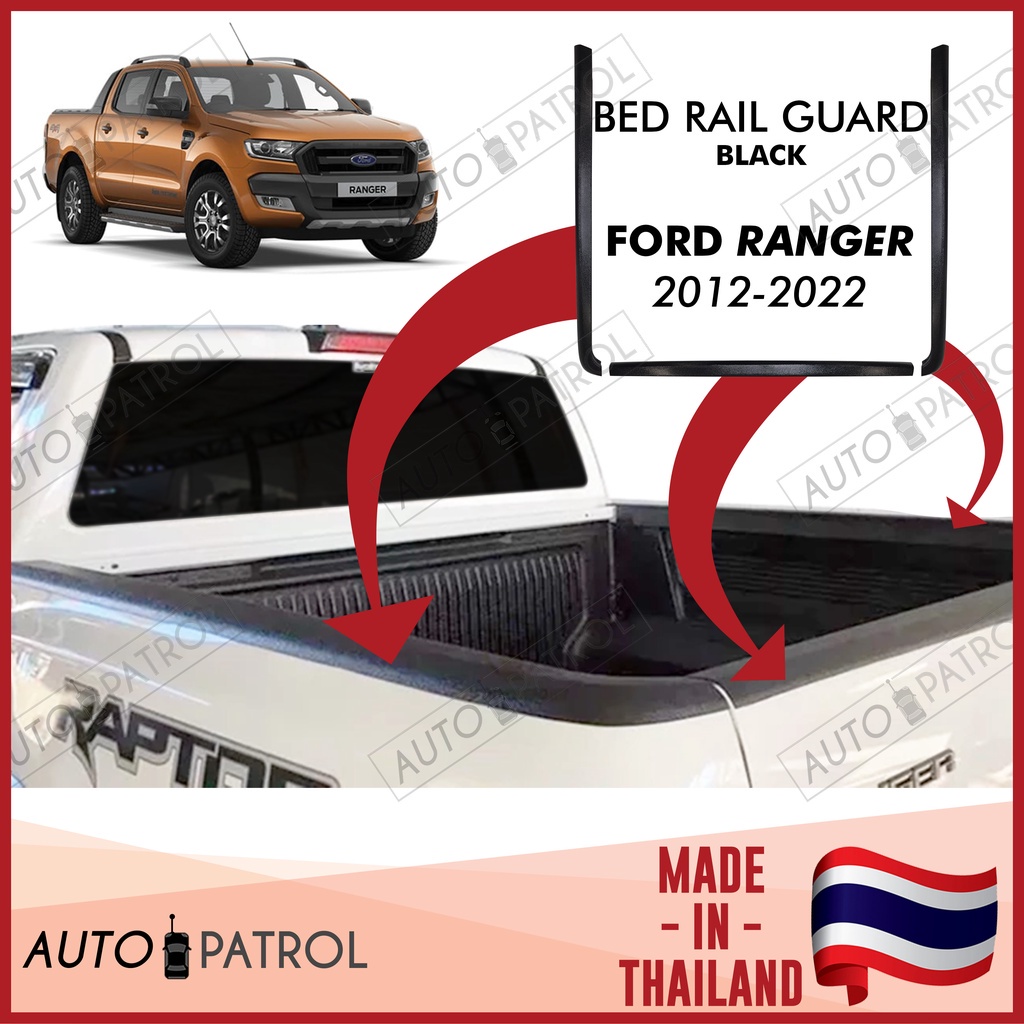 Ford Ranger 2012-2022 Bed Rail Caps / Rail Guard / Rail Liner (Black ...