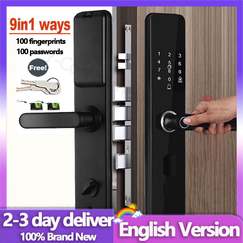 （COD) Smart Lock Fingerprint/IC card/Passcode Electronic Biometric Code ...