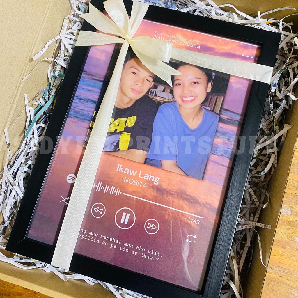 Spotify Song Glass Frame A4 Size | Shopee Philippines