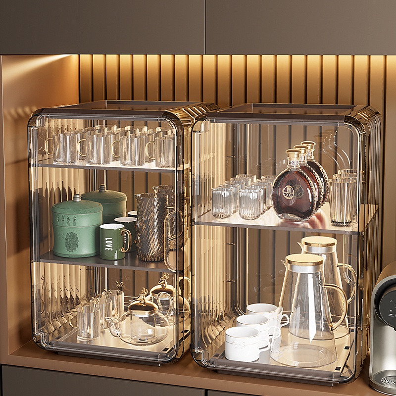 ⊙ Luxury Cup Storage Rack Water Storage Box Dustproof Glass Tea Cup ...