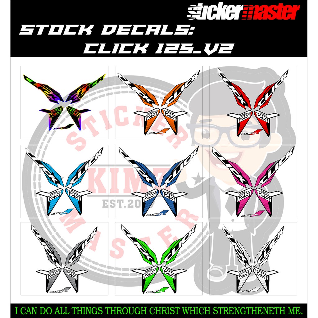 ♧Click 125i_v2 stock decals | Shopee Philippines