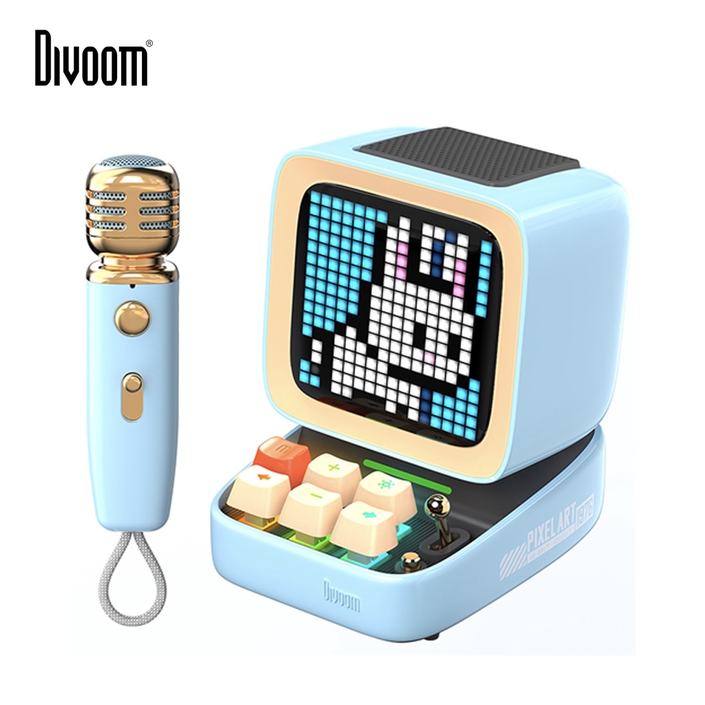 Divoom Ditoo-Mic Pixel Art Portable Bluetooth Speaker for PC with ...