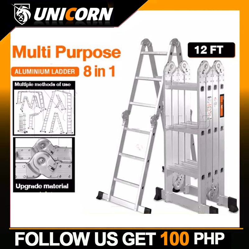 Multi Purpose Aluminum 12FT 16FT 20FT Foldable Ladder 3x4 4x4 4X5 ...