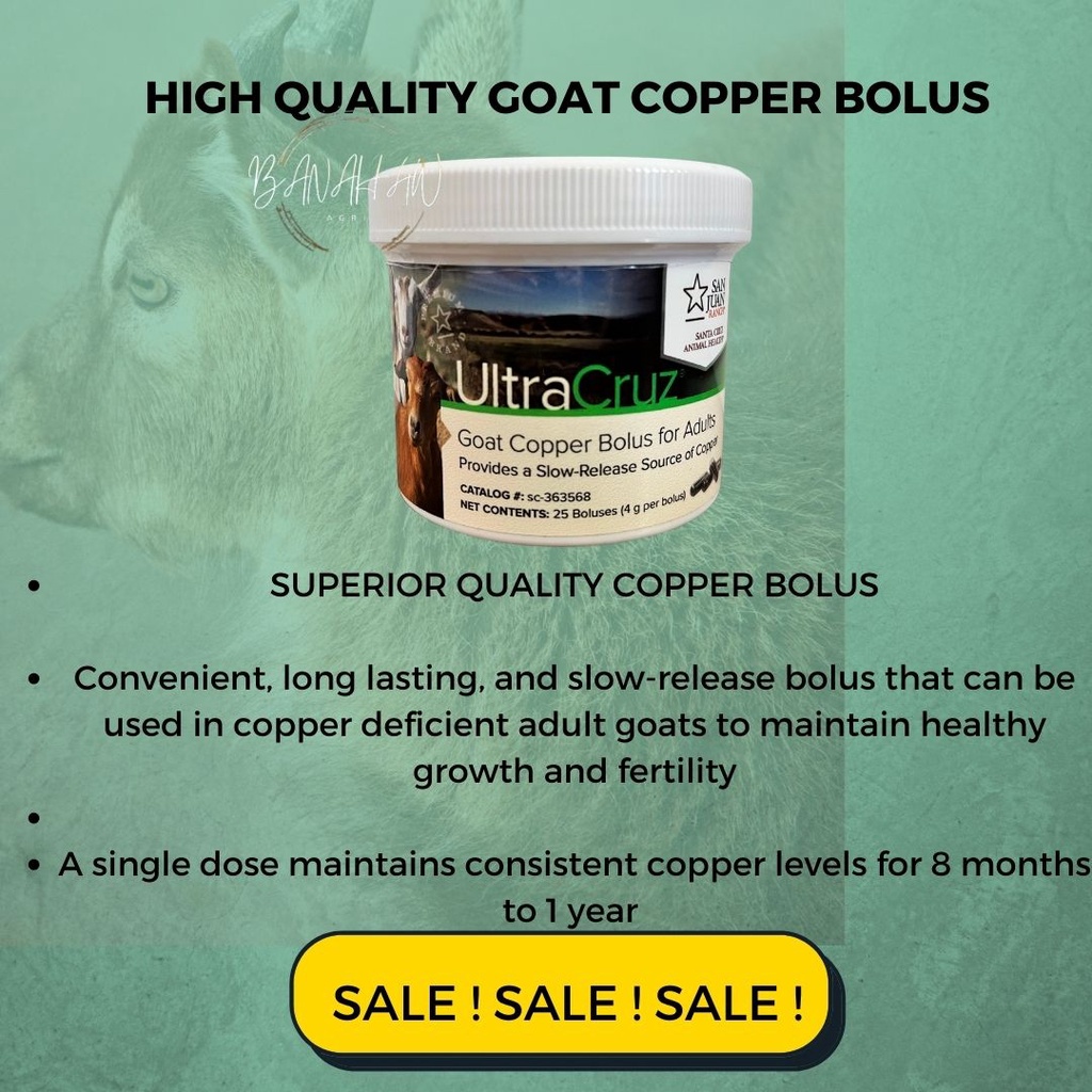 Ultra Cruz Goat Copper Bolus Supplement for Adults 4grams x 25 | Shopee ...