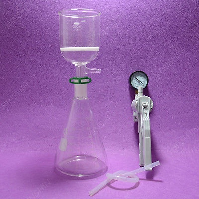 1000ml,Suction Filtration Unit,Buchner Funnel,1L Erlenmeyer Flask ...