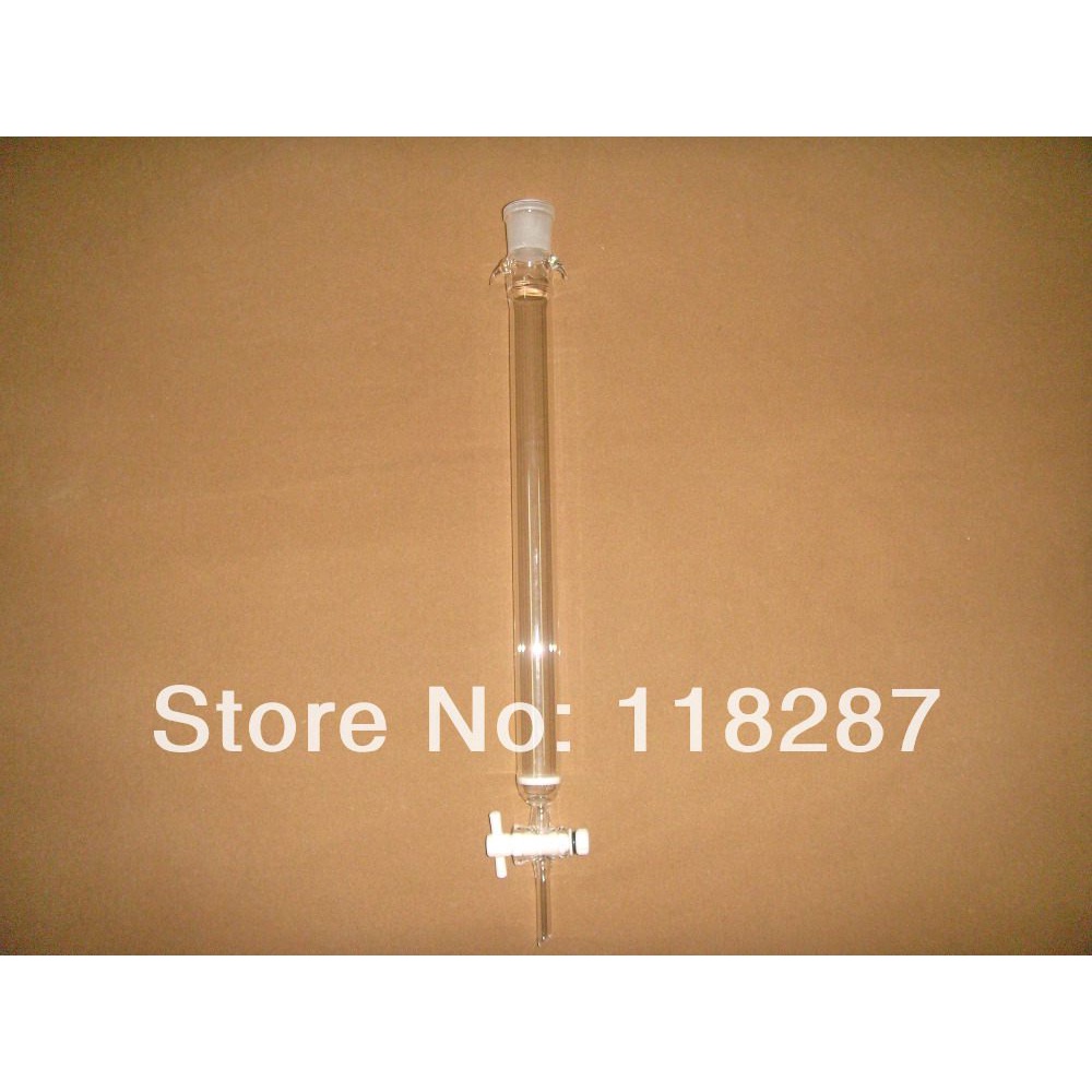 100ML lab glass chromatography column,24/29,ID=25mm,body Length=300mm ...