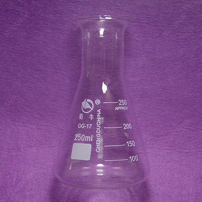 250mL Conical Flask,Erlenmeyer Flask,with Wide Mouth,lab Glassware ...