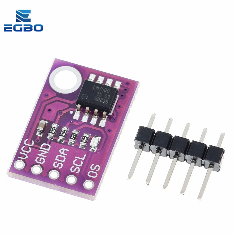 LM75 LM75A Temperature Sensor High Speed I2C Interface High Precision Development Board Module ...