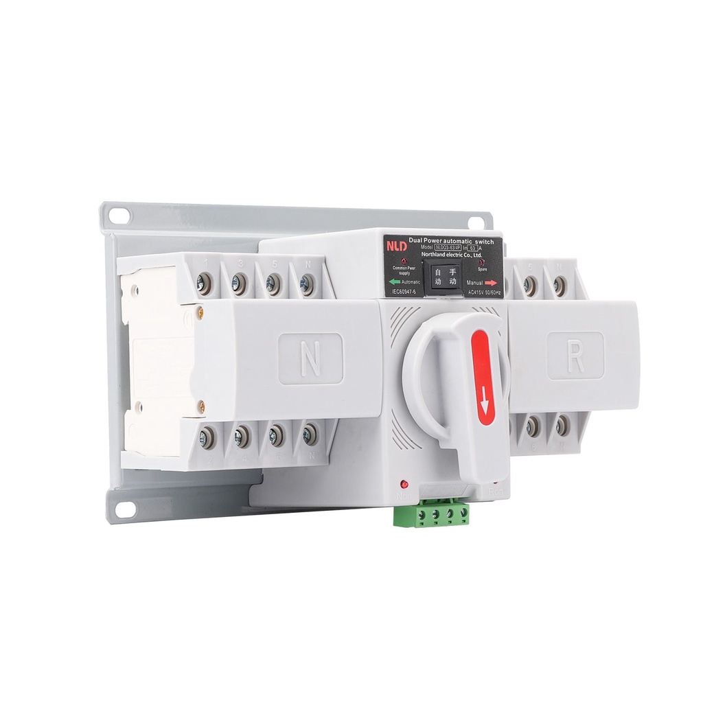 Automatic Changeover Switch 4 Pole Dual Power Automatic Transfer Switch 4P 32a automatic ...