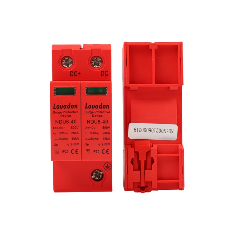 Solar Surge Protector DC SPD500v 20-40ka DC Lightning Arrestor Solar ...