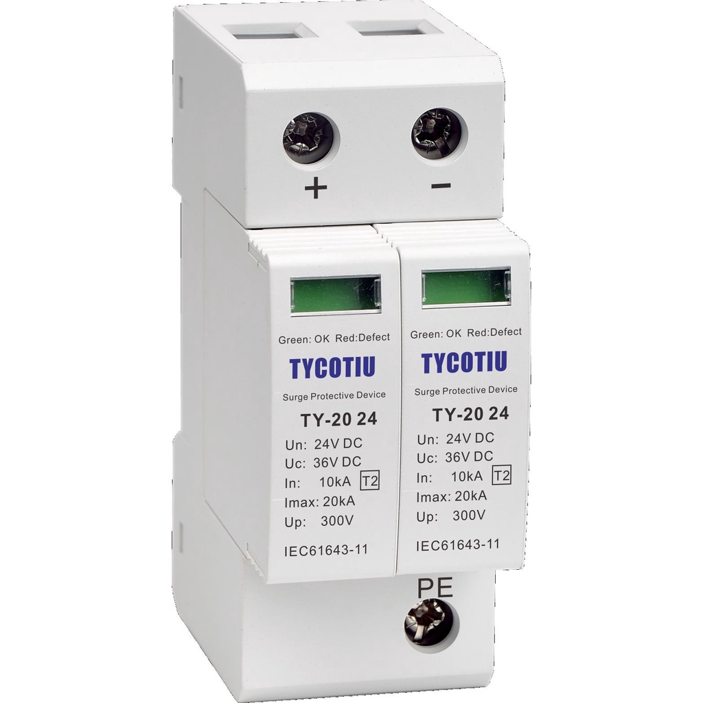 TY-20 24V 24v 48v 220v power gdt dc spd surge protector photovoltaic ...
