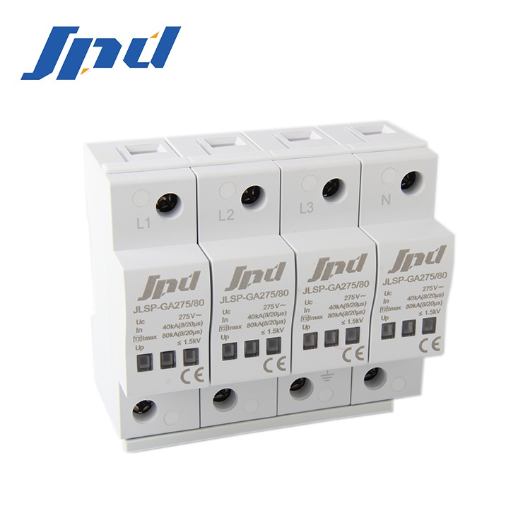 275V 40kA/80kA/100kA AC SPD Surge Protector Arrester With Low Voltage ...