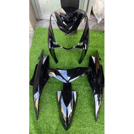 mio soul fairings set plain black(yamaha genuine) | Shopee Philippines