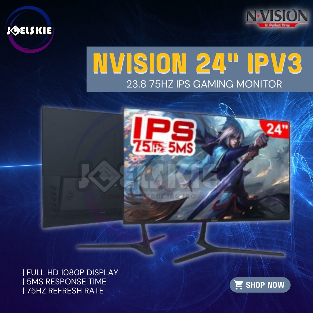 Nvision 24 ipv3 Monitor IPS Panel PC Computer Desktop Monitor 5MS/75HZ ...