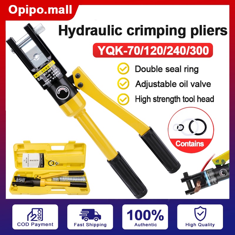 ♟♗Hydraulic Crimper Tool Kit Manual Crimping Tools Tube Terminals Lugs ...