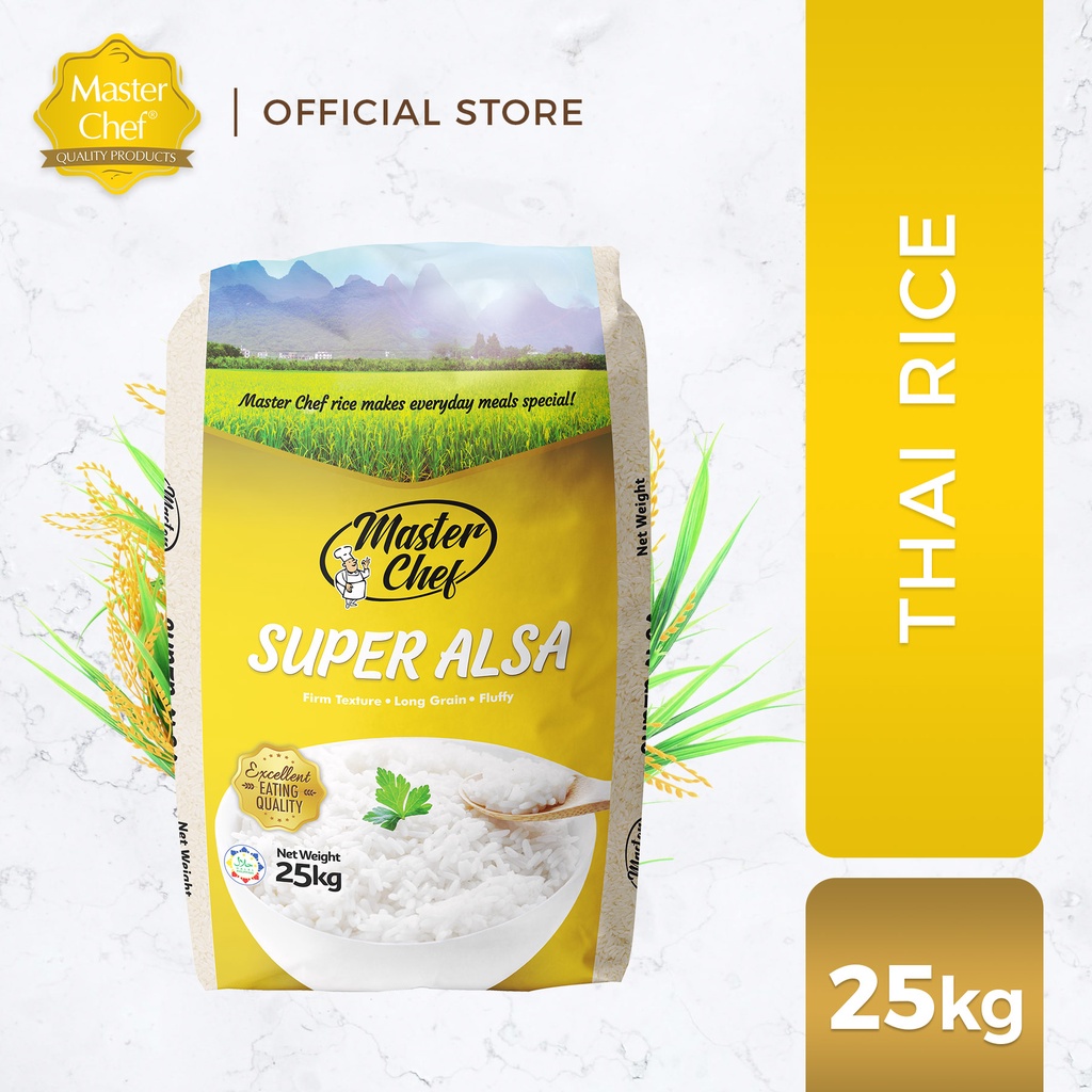 ┇Master Chef Premium Thai Long Grain Rice 25kg Fried Rice, Maalsa ...