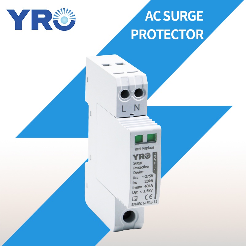 &AC SPD 2P 20-40KA 275V Lightning Surge Protector Low-voltage OEM YRSP ...