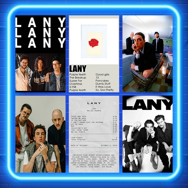 Lany Indie Pop Band Aesthetic Pictures Poster Coated Minimalist ...