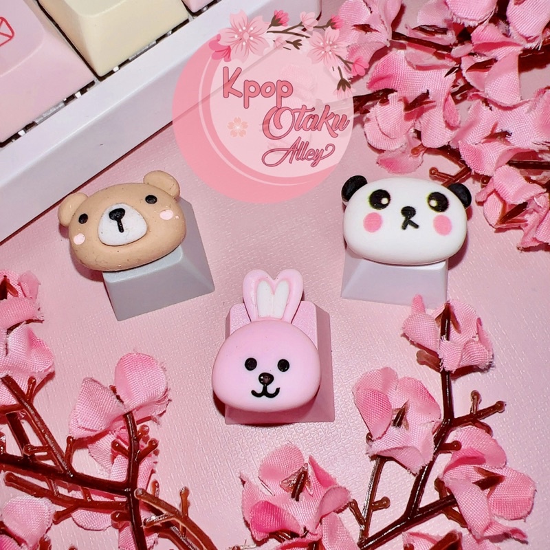 Cute Animal Head Collection Artisan Keycaps | Kpop Otaku Alley Keycaps ...