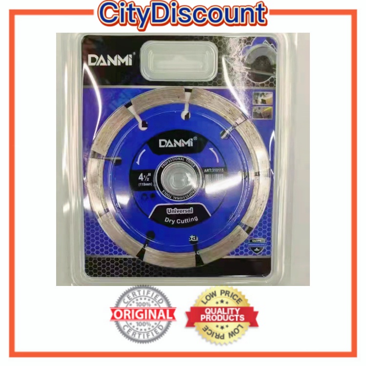 ☏COD Diamond Disc 4" Wet & Dry Cutting Disc 4" / Danmi Diamond Cutting ...