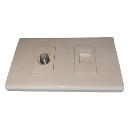 LAN Outlet and Cable TV Socket with Plate (Royu), Cable TV Socket and ...