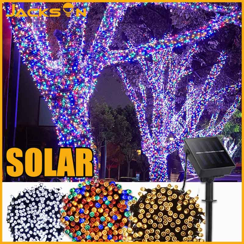 10M 100 Led Solar String Lights Fairy Light Waterproof Outdoor Garden ...