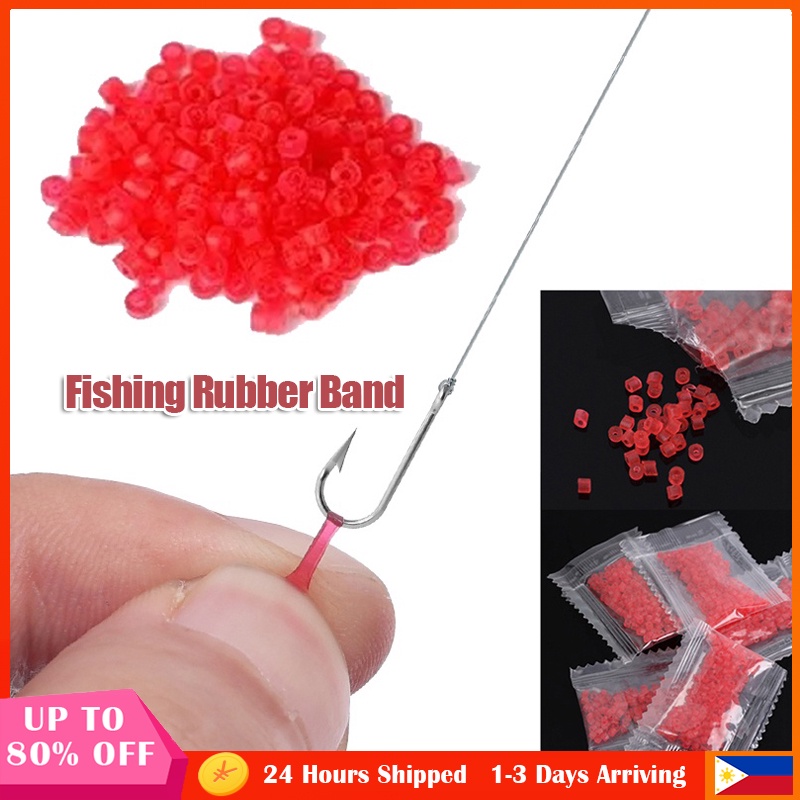 Highly Elastic Fish Tackle Rubber Bands / Fishing Red Worm Bait ...