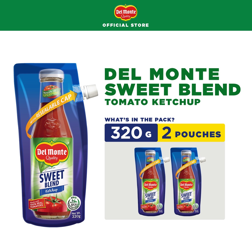 DEL MONTE Sweet Blend Ketchup with High-quality Tomatoes and No ...