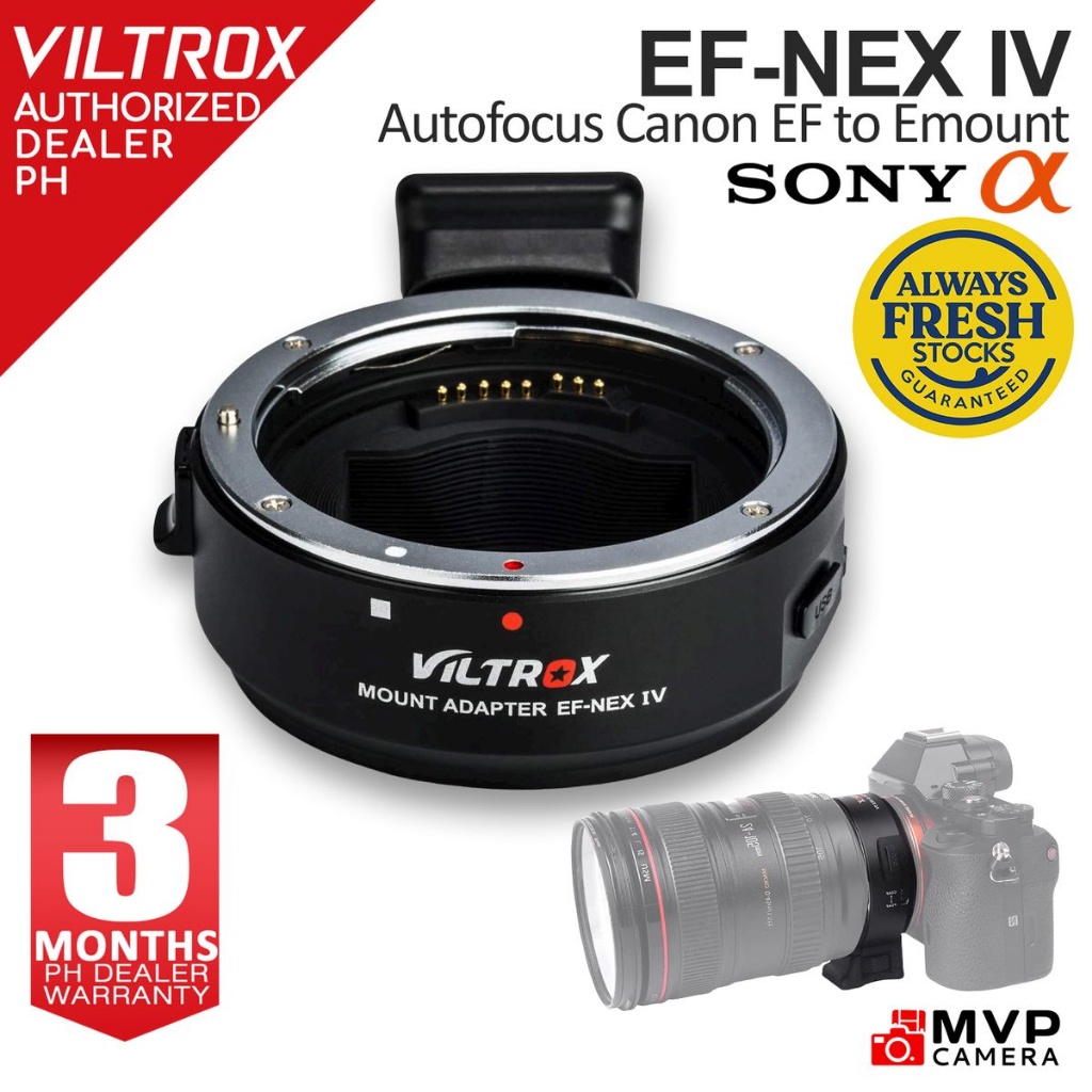 【Hot Sale】[AUTHORIZED PH] VILTROX EF-NEX IV Autofocus AF Adapter EF EFS to Sony FE E-mount MVP ...