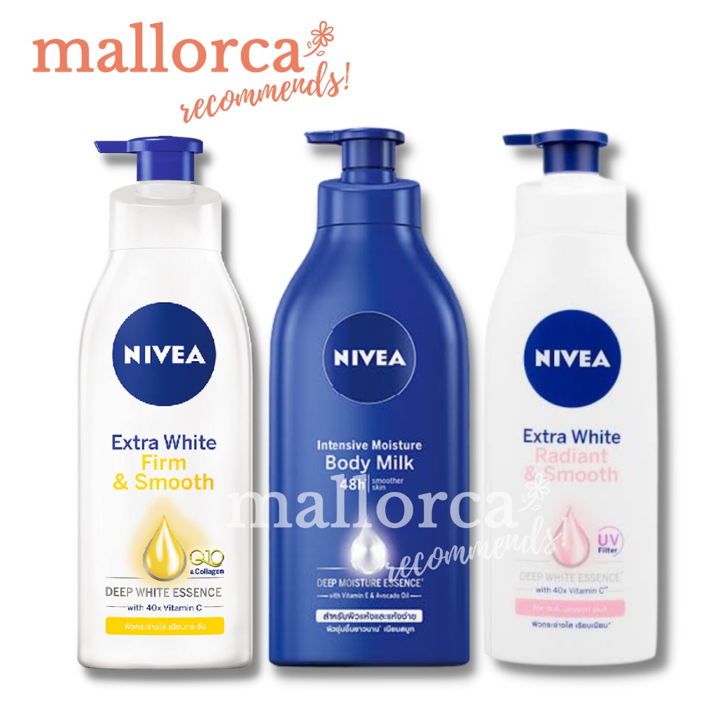 Nivea Extra White Radiant & Smooth and Firm and Smooth 600ml (Original ...