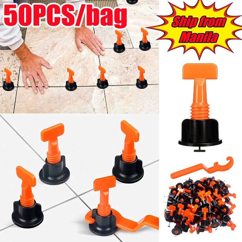 ♂┇♚【50pcs/set】Tile Leveler Level Wedges Tile Spacers For Flooring Wall ...
