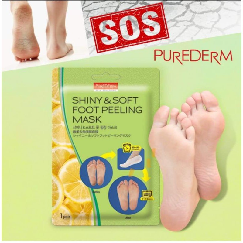 PUREDERM SHINY&SOFT FOOT PEELING MASK (1PAIR) | Shopee Philippines