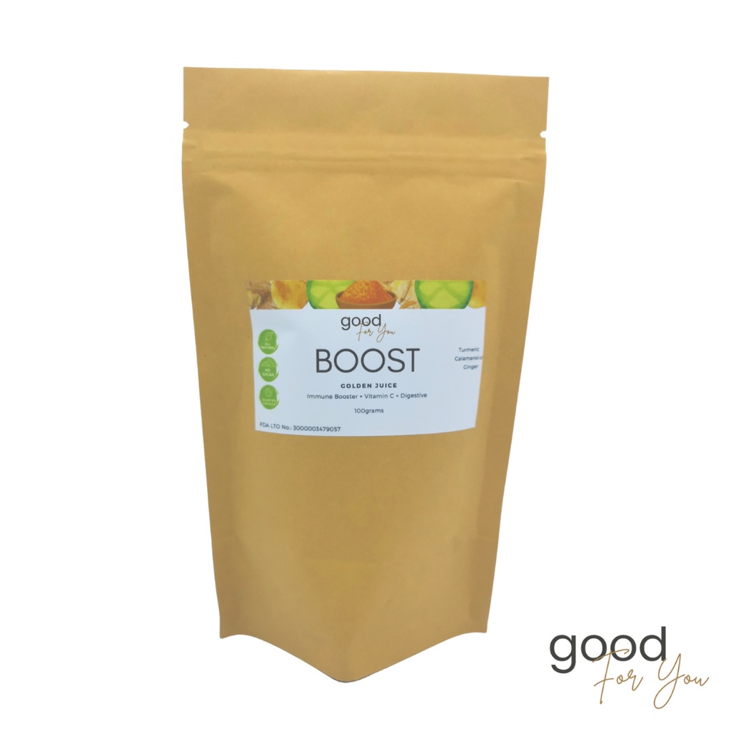 All Natural Boost Golden Juice Powder (100g Pouch - Turmeric, Ginger ...