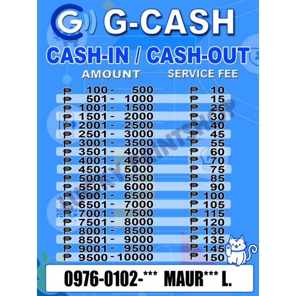 【Hot Sale】Gcash Cash Rates Editable Price with Gcash Name & Number ...