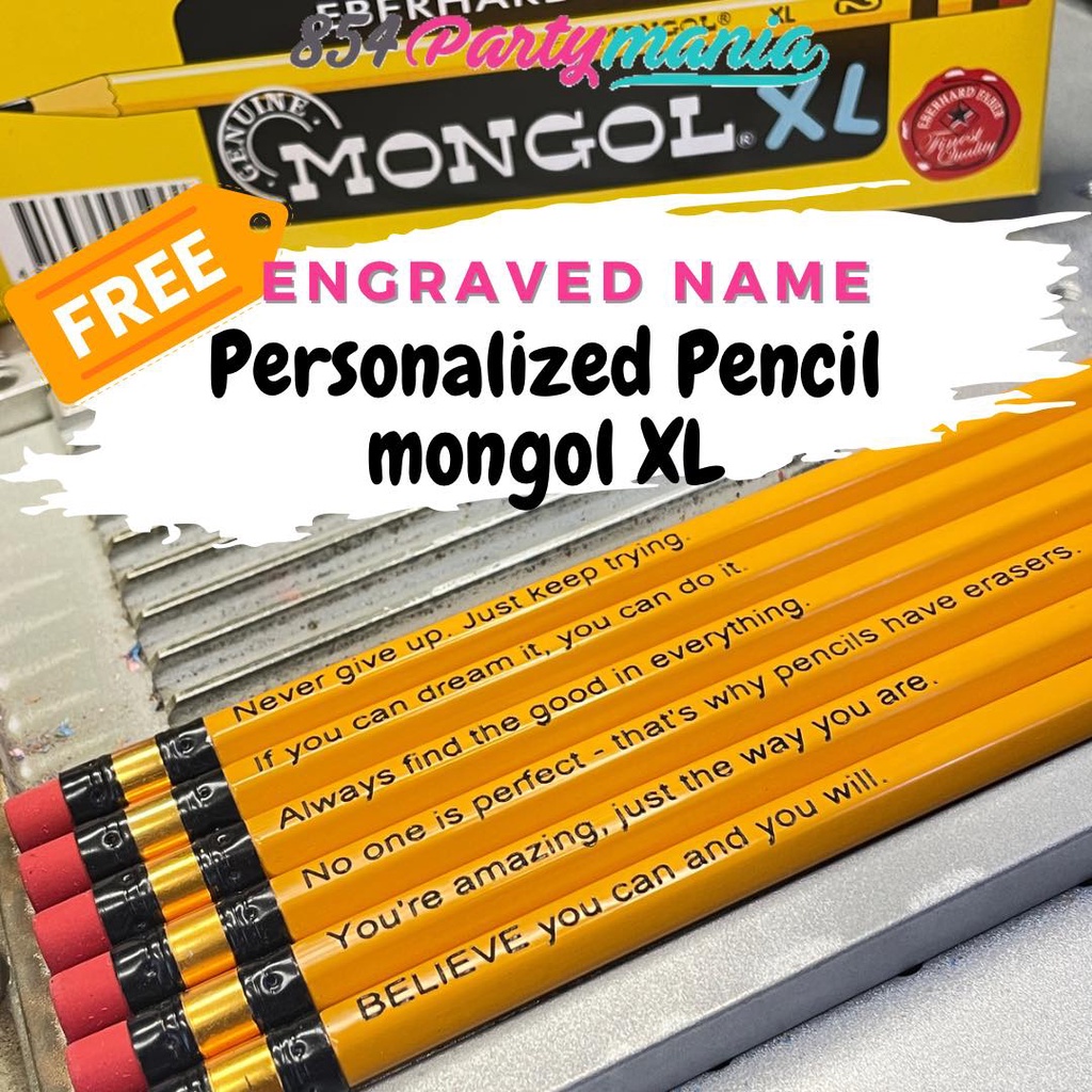 Authentic Mongol Pencil #2 with FREE engraving personalized laser ...