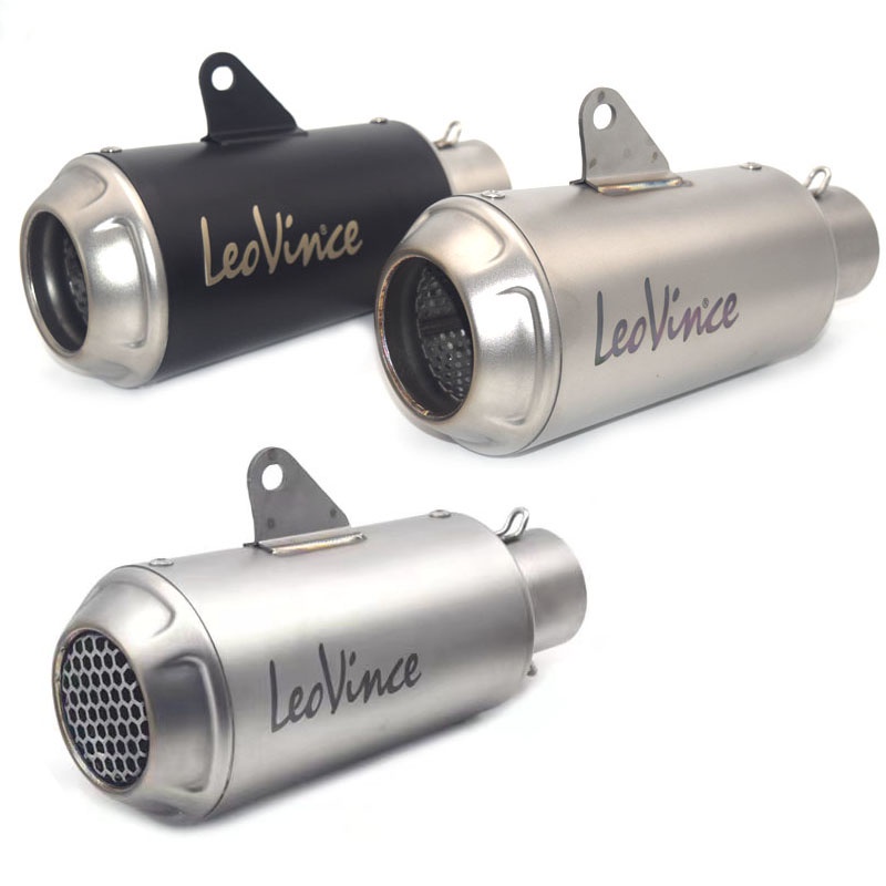 Universal LeoVince Motorcycle Escape Muffler Modified Exhaust Pipe with ...